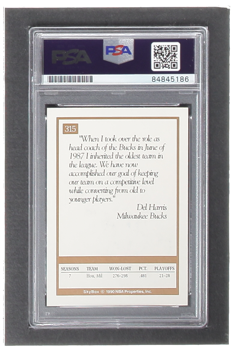 Del Harris Signed 1990-91 SkyBox #315 CO (PSA) | Pristine Auction
