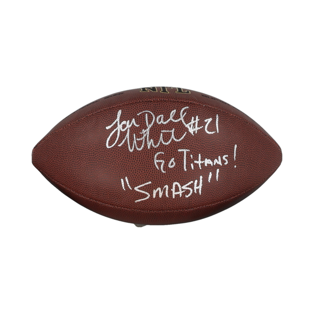 LenDale White Signed NFL Football Inscribed "Go Titans!" & "Smash ...