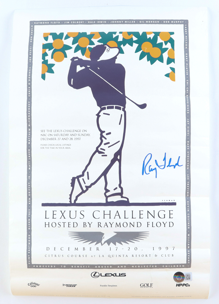 Ray Floyd Signed 1997 Lexus Challenge 11x17 Poster (Beckett) | Pristine ...