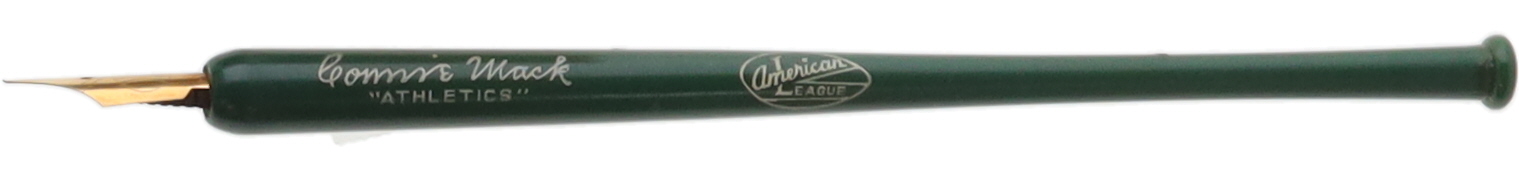 1940s Connie Mack Athletics Green Bat Fountain Pen | Pristine Auction