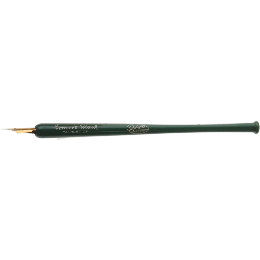 1940s Connie Mack Athletics Green Bat Fountain Pen | Pristine Auction