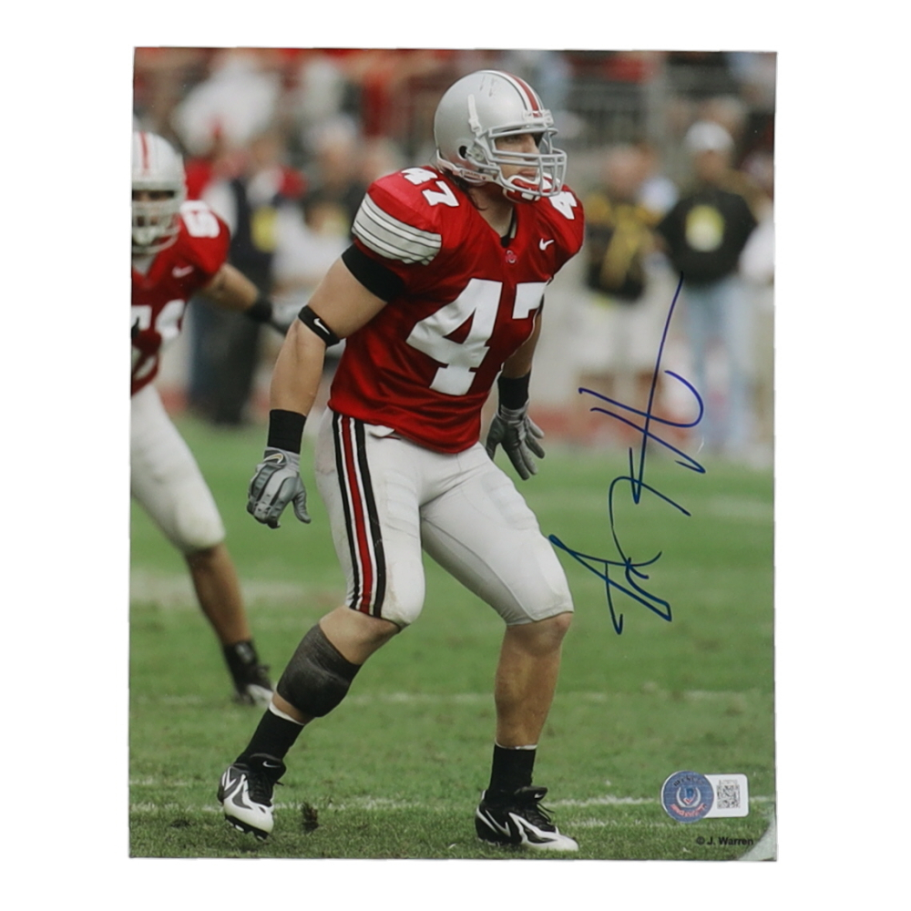 A. J. Hawk Signed Ohio State Buckeyes 8x10 Photo (Beckett) | Pristine ...