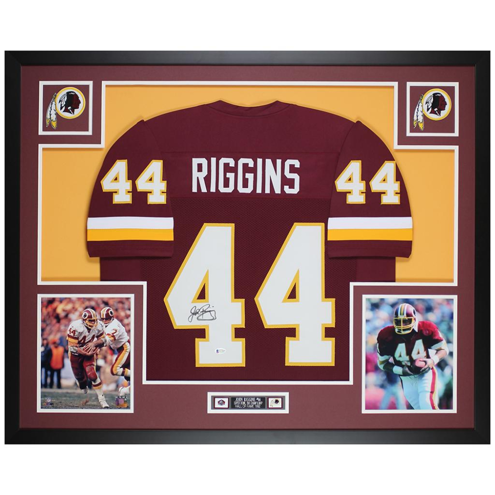 John Riggins Signed Custom Framed Jersey Display (Beckett) | Pristine ...