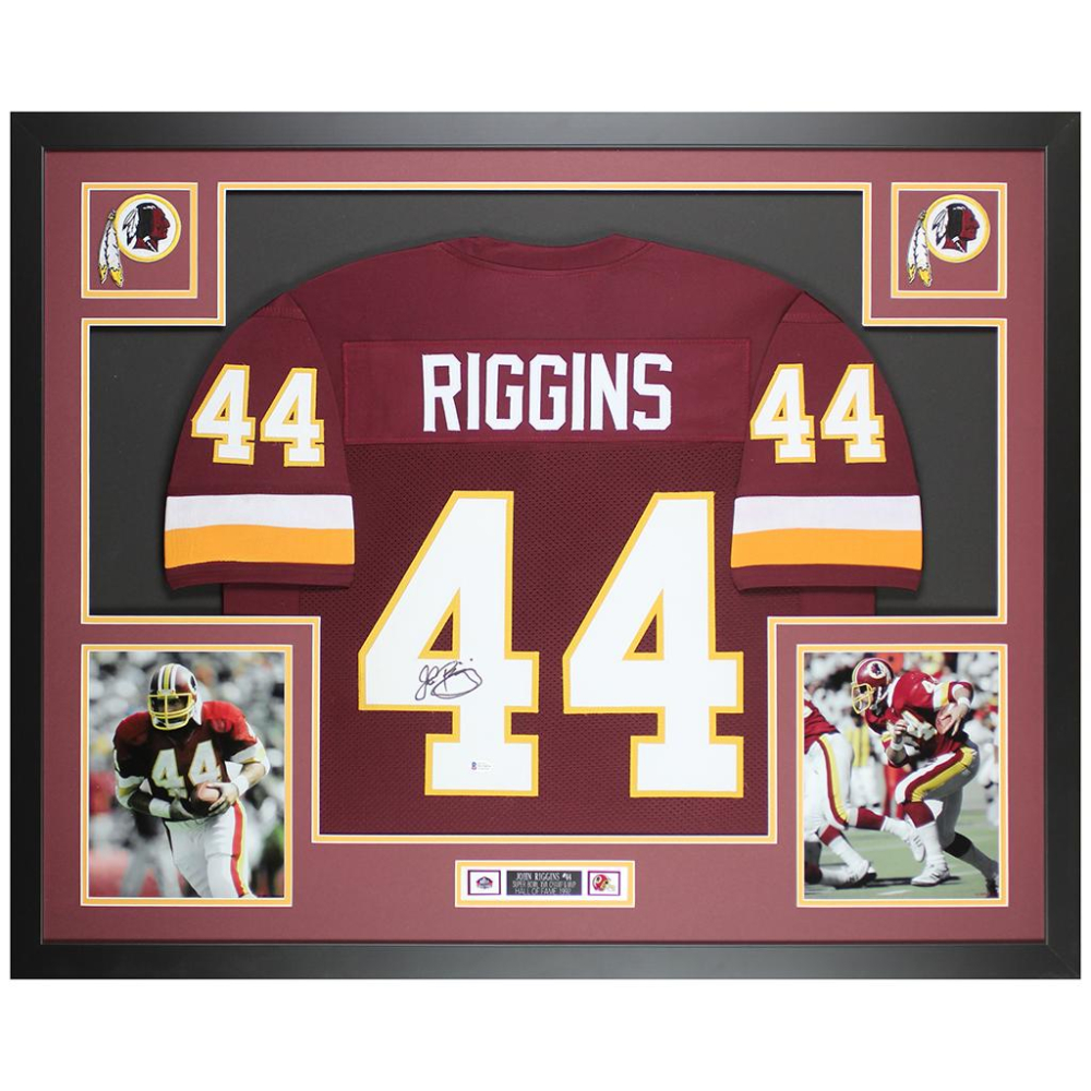 John Riggins Signed Custom Framed Jersey Display (Beckett) | Pristine ...