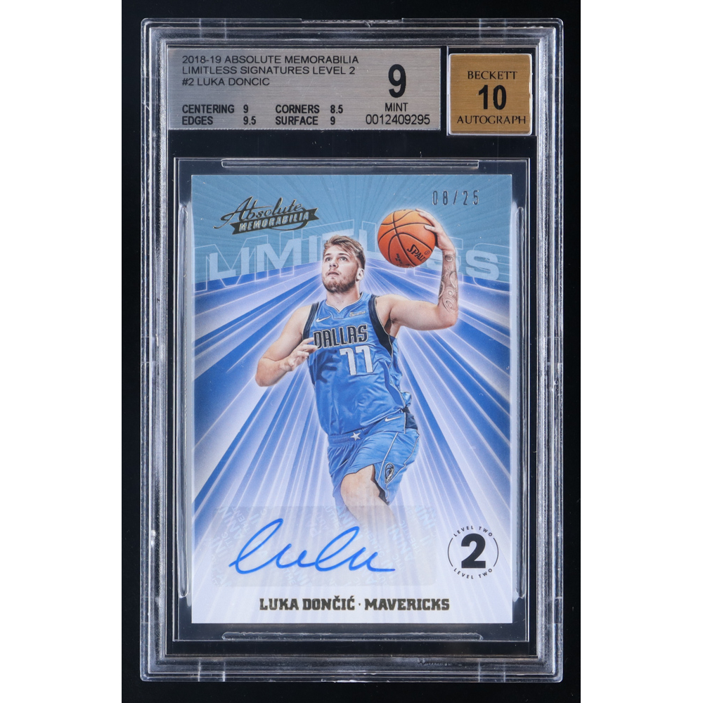 Luka Doncic 2018-19 Absolute Memorabilia Limitless Signatures Level 2 ...