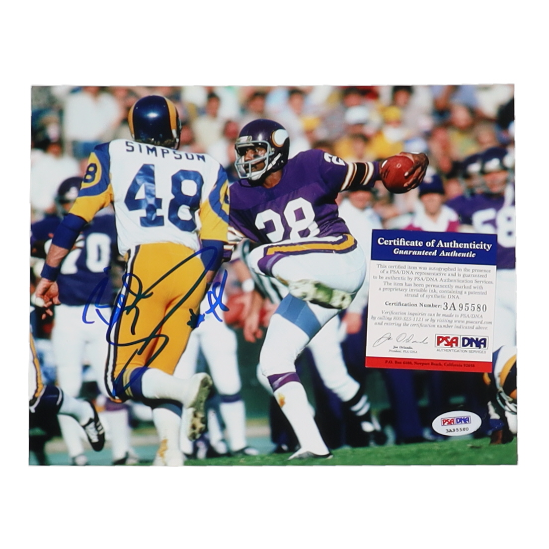 Bill Simpson Signed Rams 8x10 Photo (PSA) | Pristine Auction