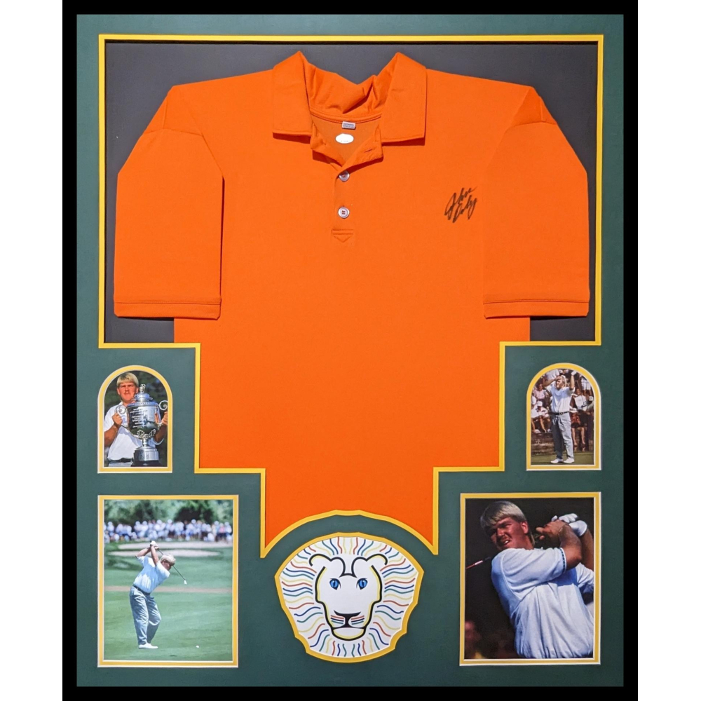 John Daly Signed Custom Framed Polo Shirt Display (JSA) | Pristine Auction