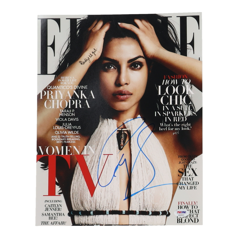 Priyanka Chopra Signed 11x14 Magazine Cover Photo (PSA) | Pristine Auction