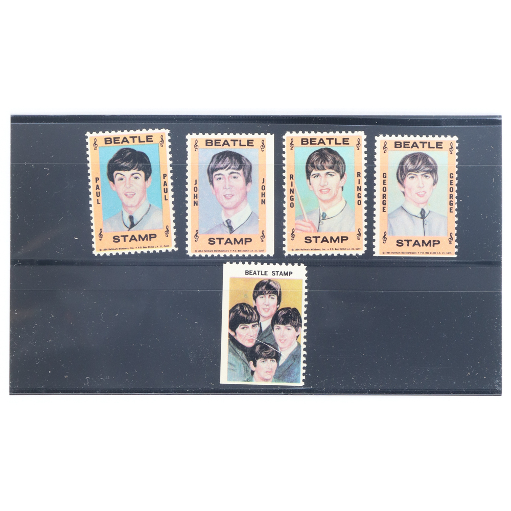 The Beatles 1964 Hallmark Set of (5) Stamps | Pristine Auction