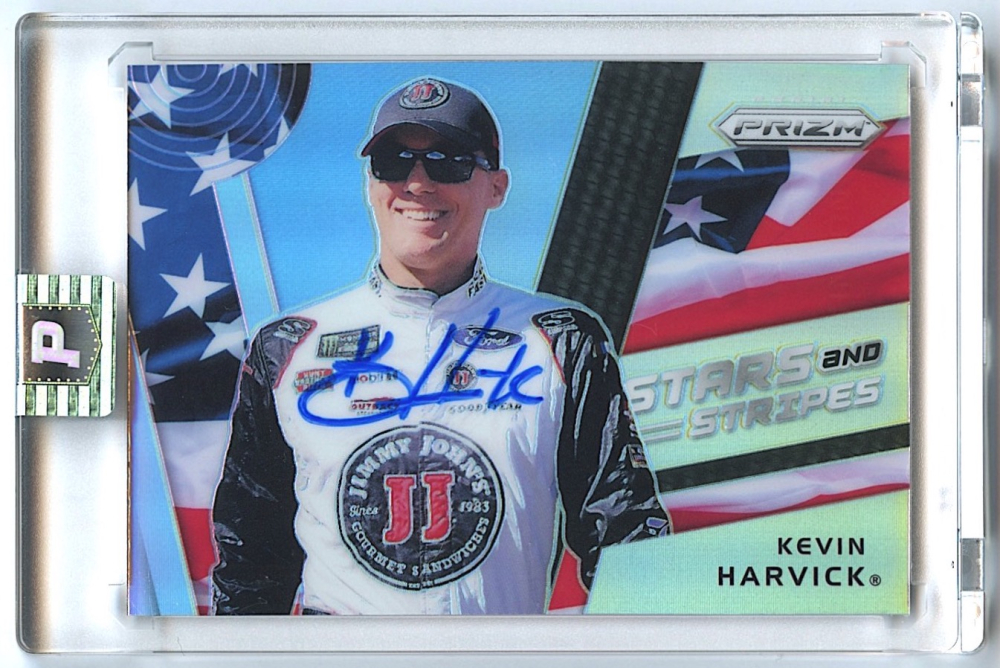 Kevin Harvick Signed 2018 Panini Prizm Stars and Stripes #3 Prizms ...