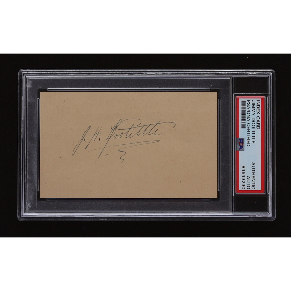 General Jimmy Doolittle Signed Index Card (PSA) | Pristine Auction