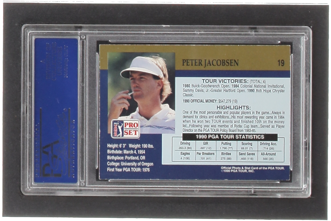 Peter Jacobsen Signed 1990 Pro Set #19 (PSA) | Pristine Auction