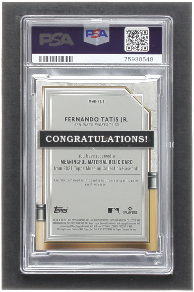 Fernando Tatis Jr. / Manny Machado 2021 Topps Museum Collection Dual ...