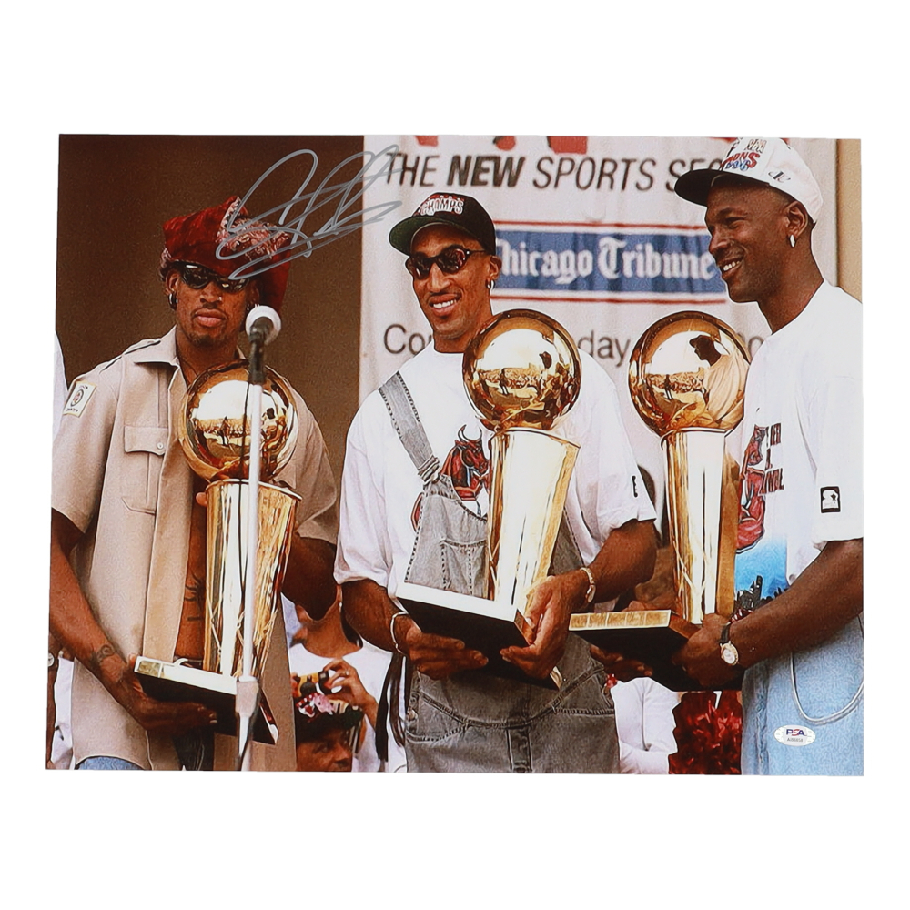 Dennis Rodman Signed Bulls 16x20 Photo (PSA) | Pristine Auction