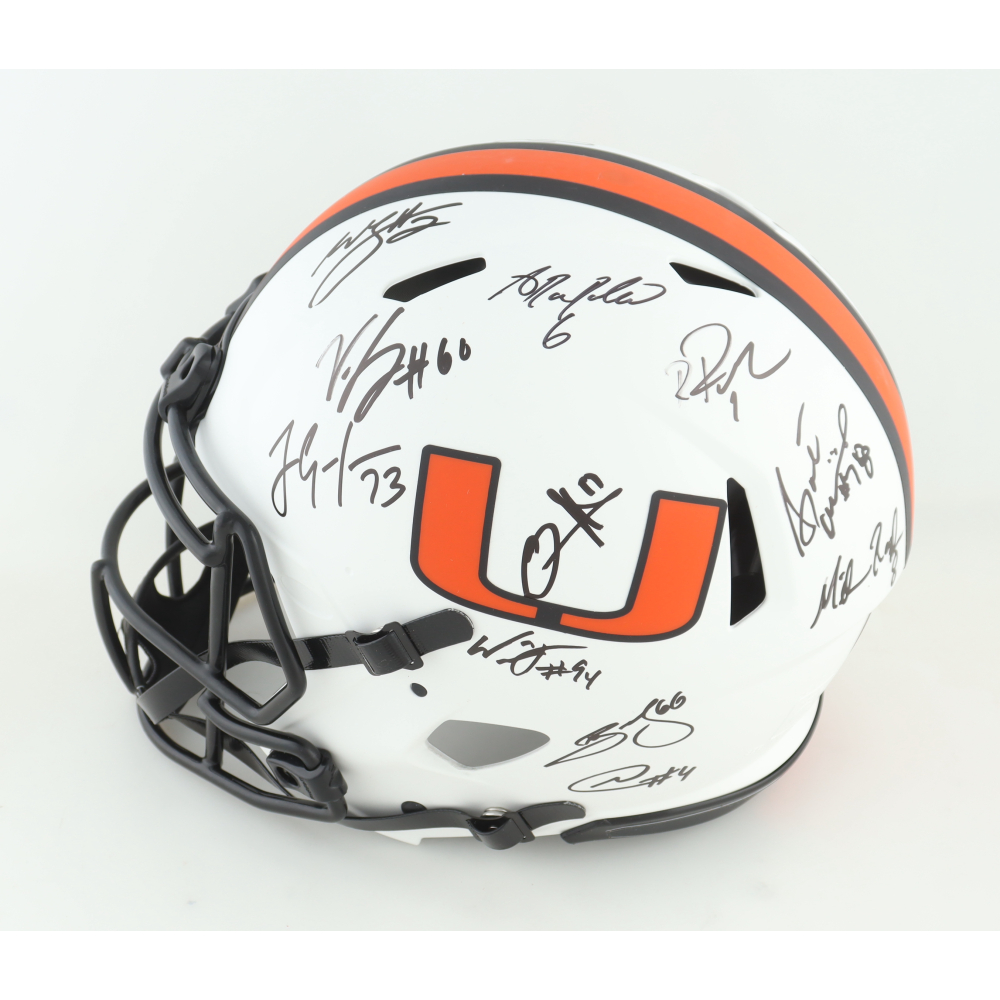 2001 Miami Hurricanes LE Full-Size Authentic On-Field Speed Helmet Team ...
