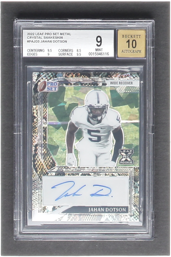 Jahan Dotson 2022 Leaf Pro Set Metal Crystal Snakeskin #PAJD3 #3/5 RC ...