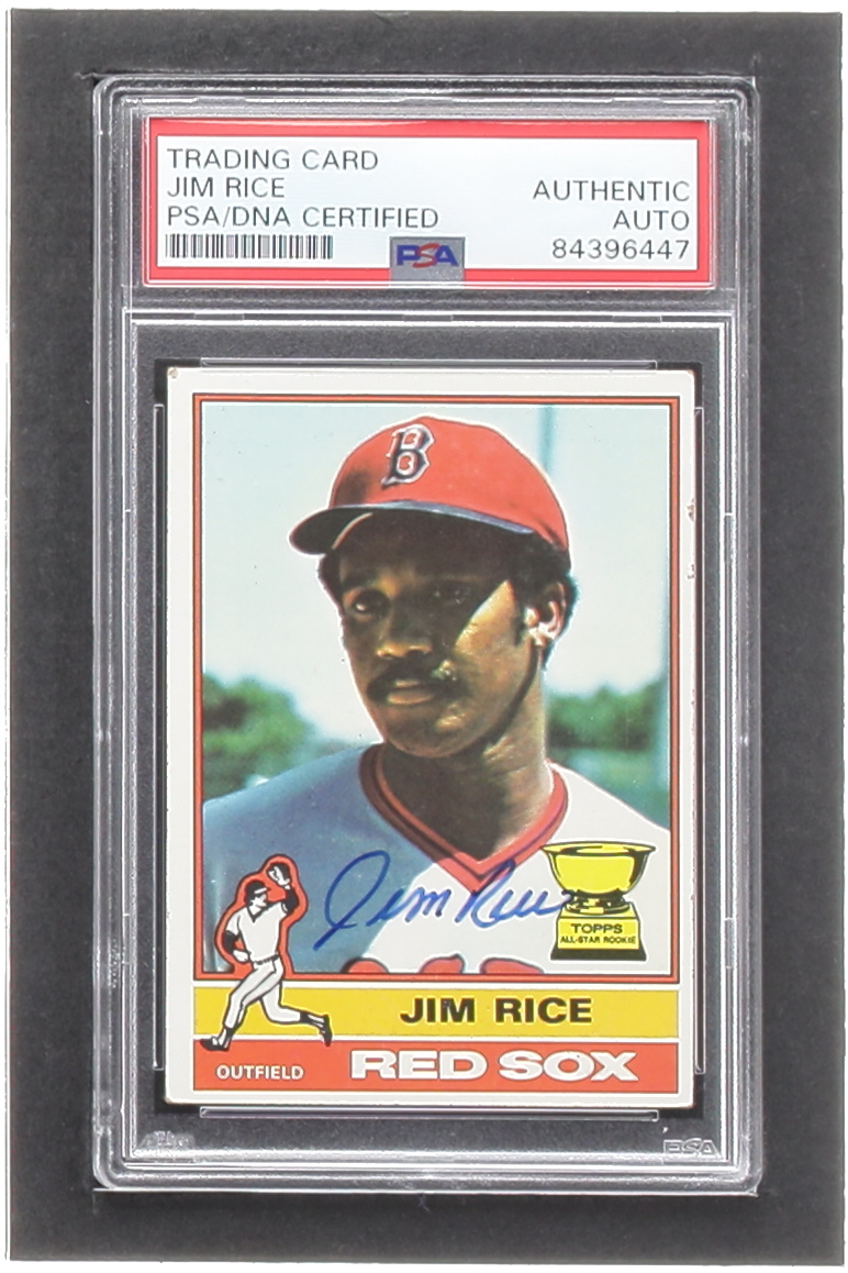 Jim Rice Signed 1976 Topps #340 (PSA) | Pristine Auction