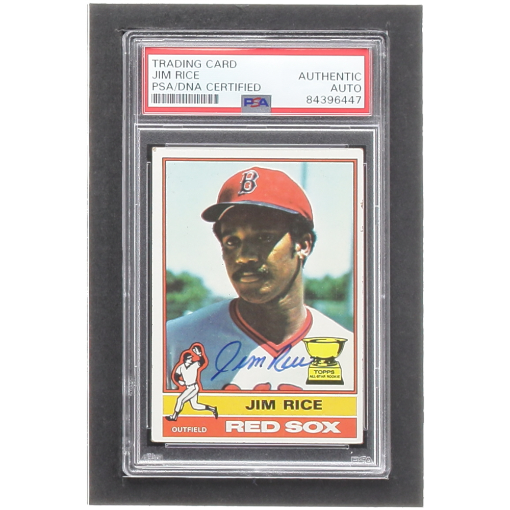 Jim Rice Signed 1976 Topps #340 (PSA) | Pristine Auction