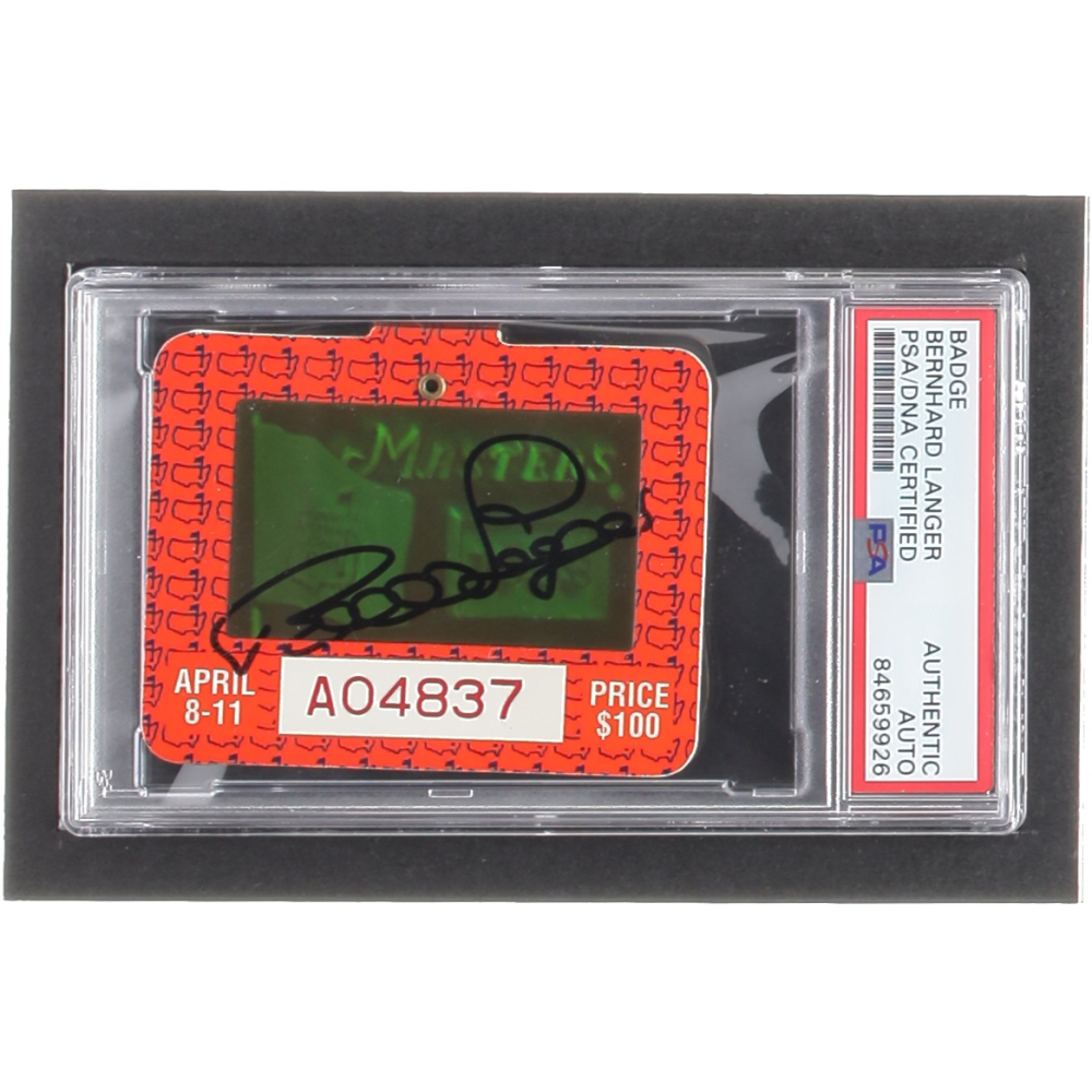 Bernhard Langer Signed 1993 Masters Badge (PSA) | Pristine Auction