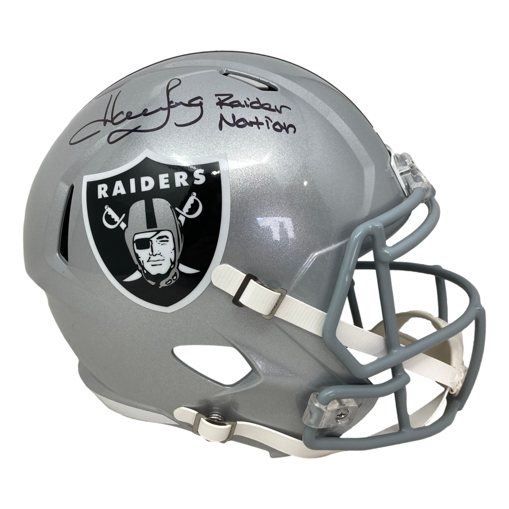 Howie Long Signed Raiders Full-Size Speed Helmet Inscribed "Raider ...