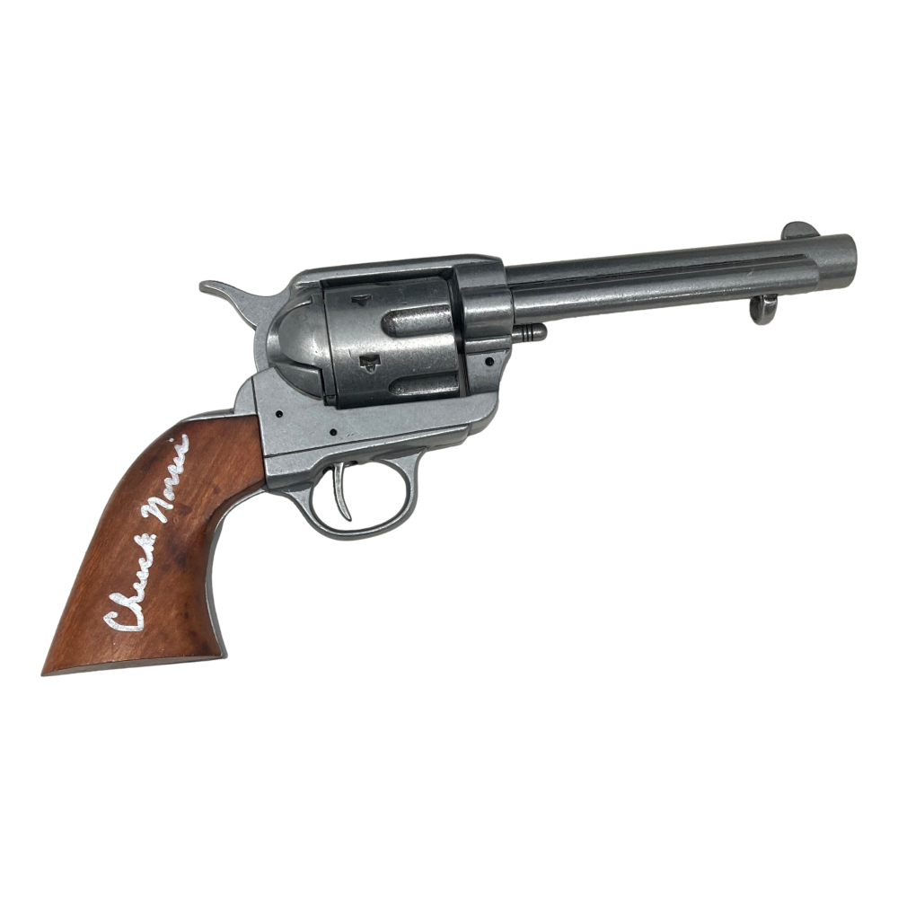 Chuck Norris Signed "Young Guns" Replica Revolver Prop (Beckett ...
