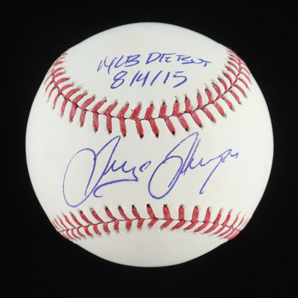 Trayce Thompson Signed OML Baseball Inscribed "MLB Debut 8/4/15" (PSA ...