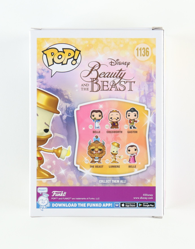 Nik Ranieri Signed "Beauty and the Beast" #1136 Lumiere Funko Pop ...