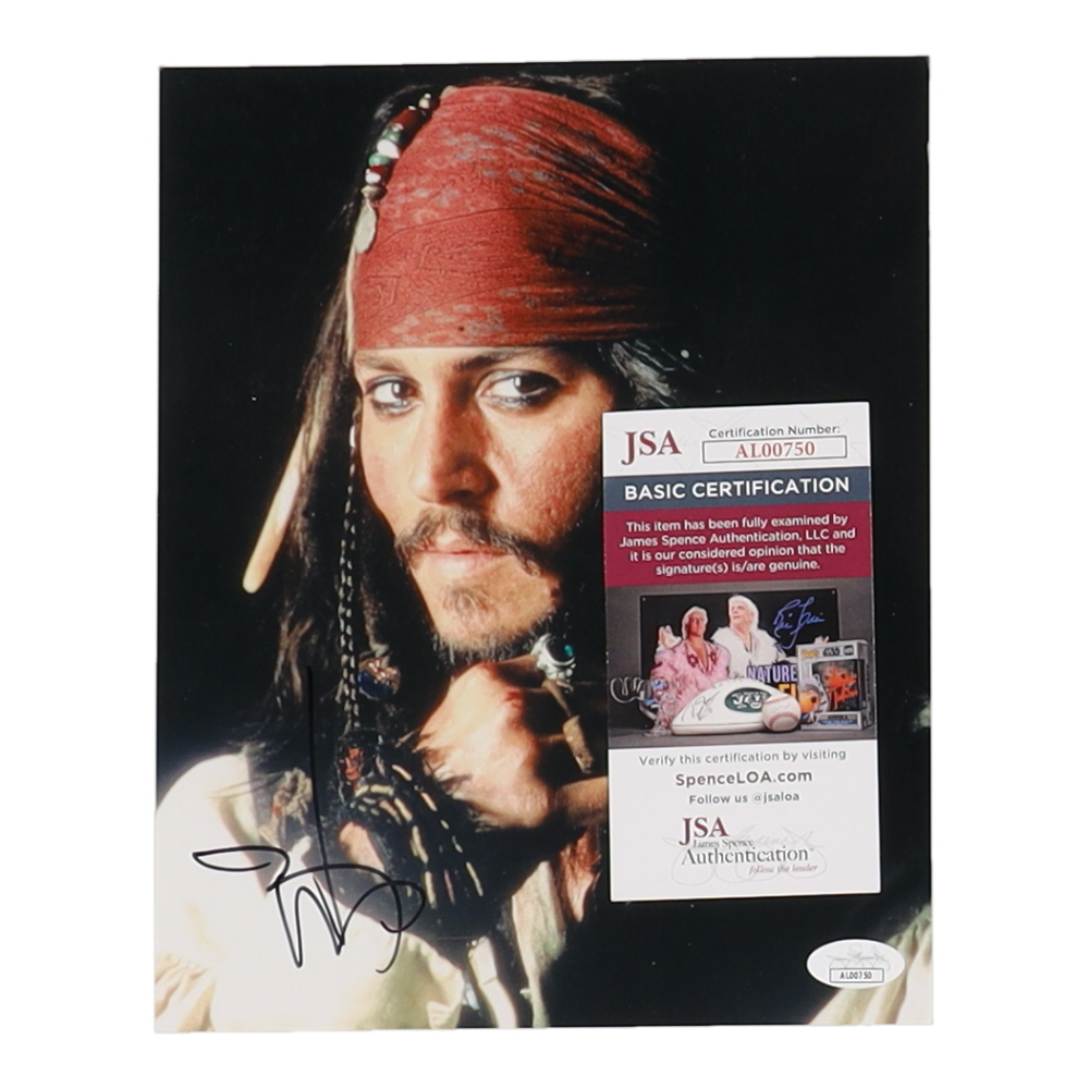 Johnny Depp Signed "Pirates of the Caribbean" 8x10 Photo (JSA ...