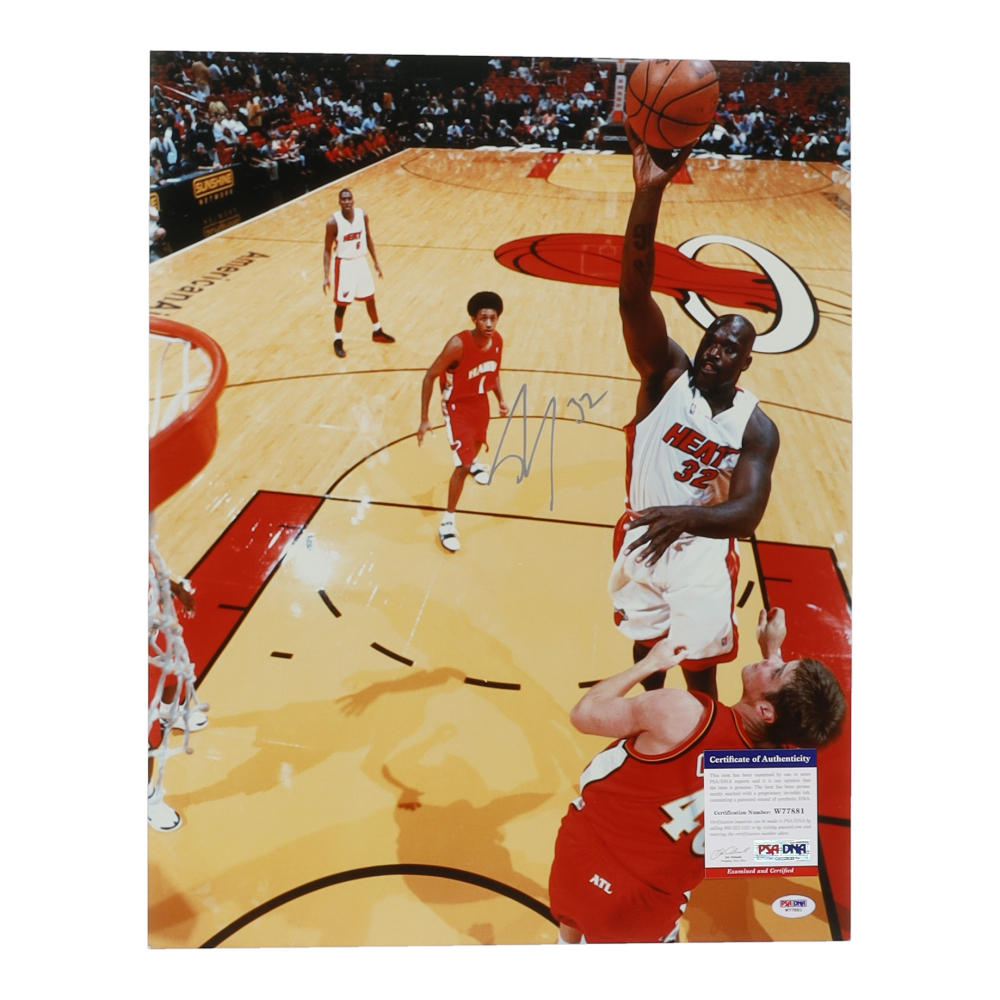 Shaquille O'Neal Signed Heat 16x20 Photo (PSA) | Pristine Auction