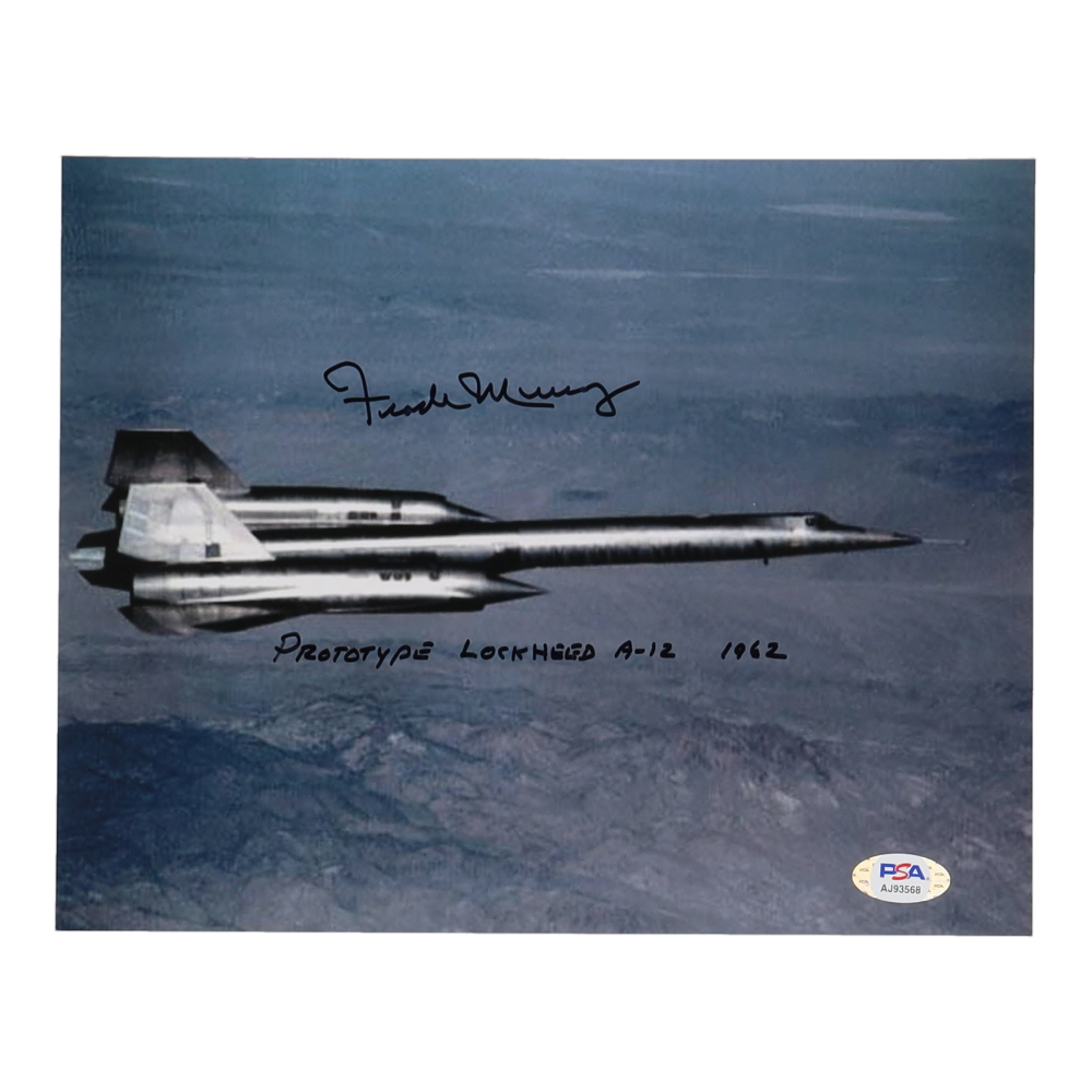 Frank Murray Signed A-12 Blackbird 8x10 Photo Inscribed "Prototype ...