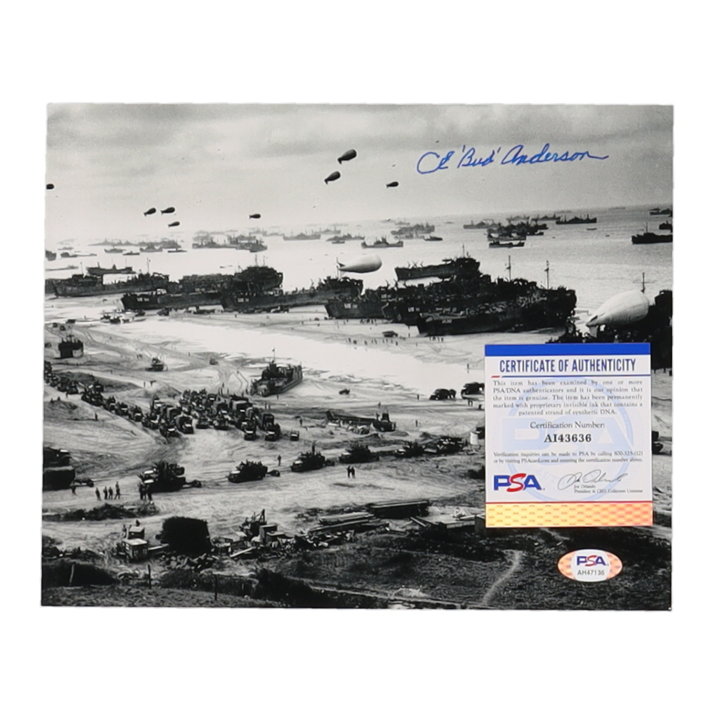 Bud Anderson Signed WWII 8x10 Photo (PSA) | Pristine Auction