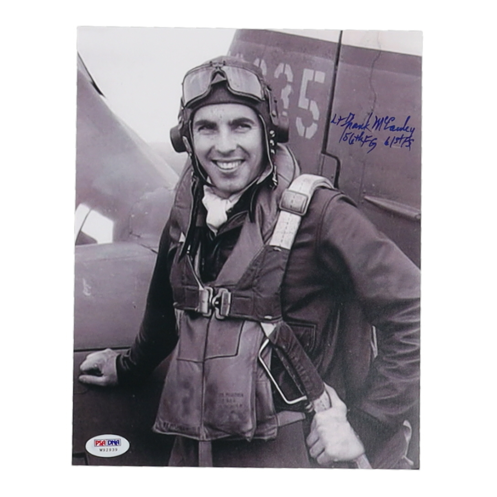 Frank McCauley Signed WWII 8x10 Photo with Service Record Inscription ...