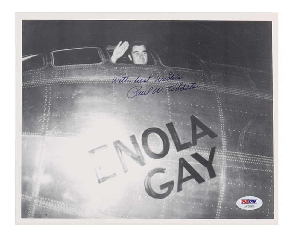 Paul Tibbets Signed WWII 8x10 Photo Inscribed "With Best Wishes" (PSA ...