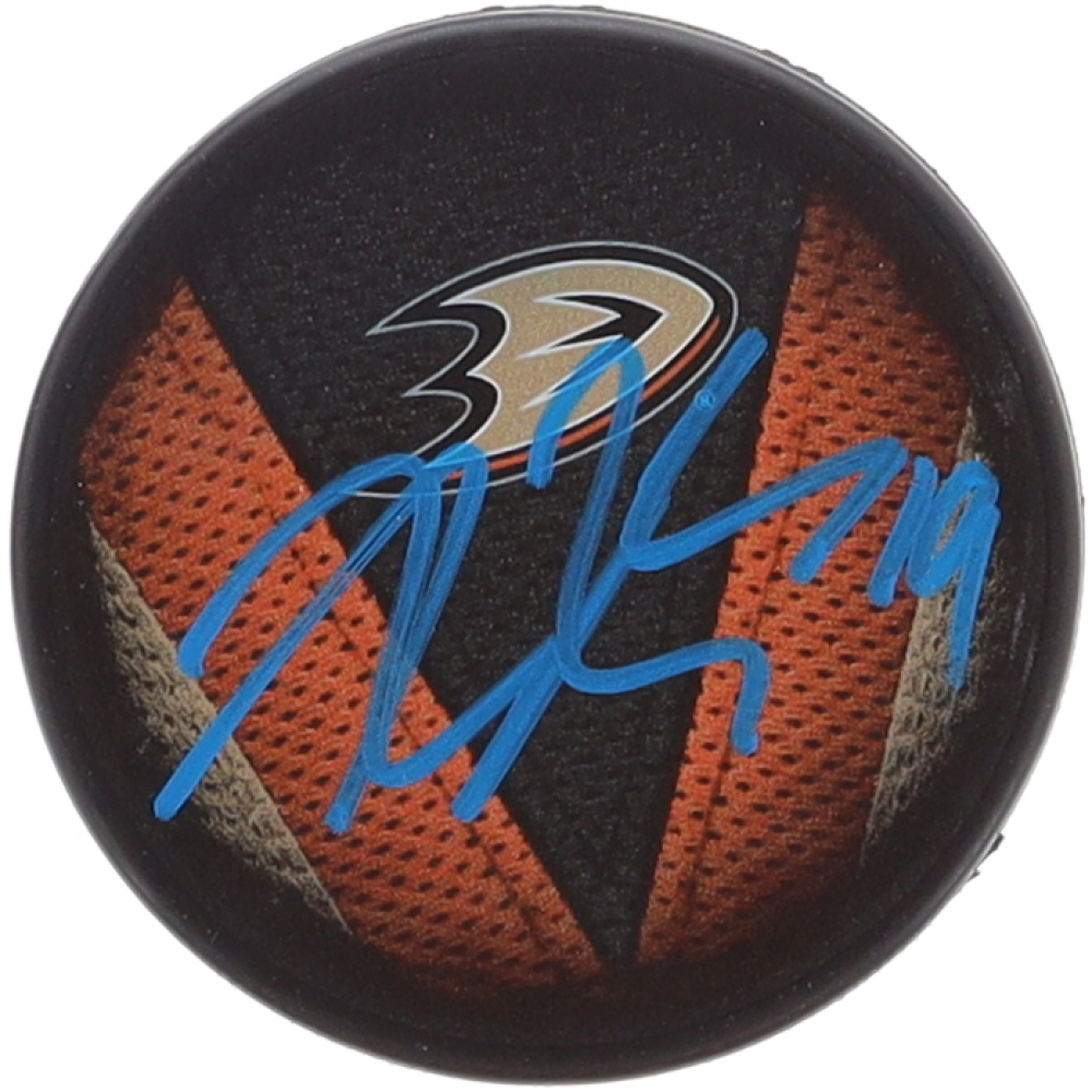 Adam Fantilli Signed Ducks Logo Hockey Puck (JSA) | Pristine Auction