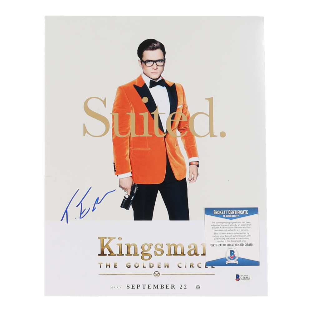 Taron Egerton Signed "Kingsman" 11x14 Photo (Beckett) | Pristine Auction