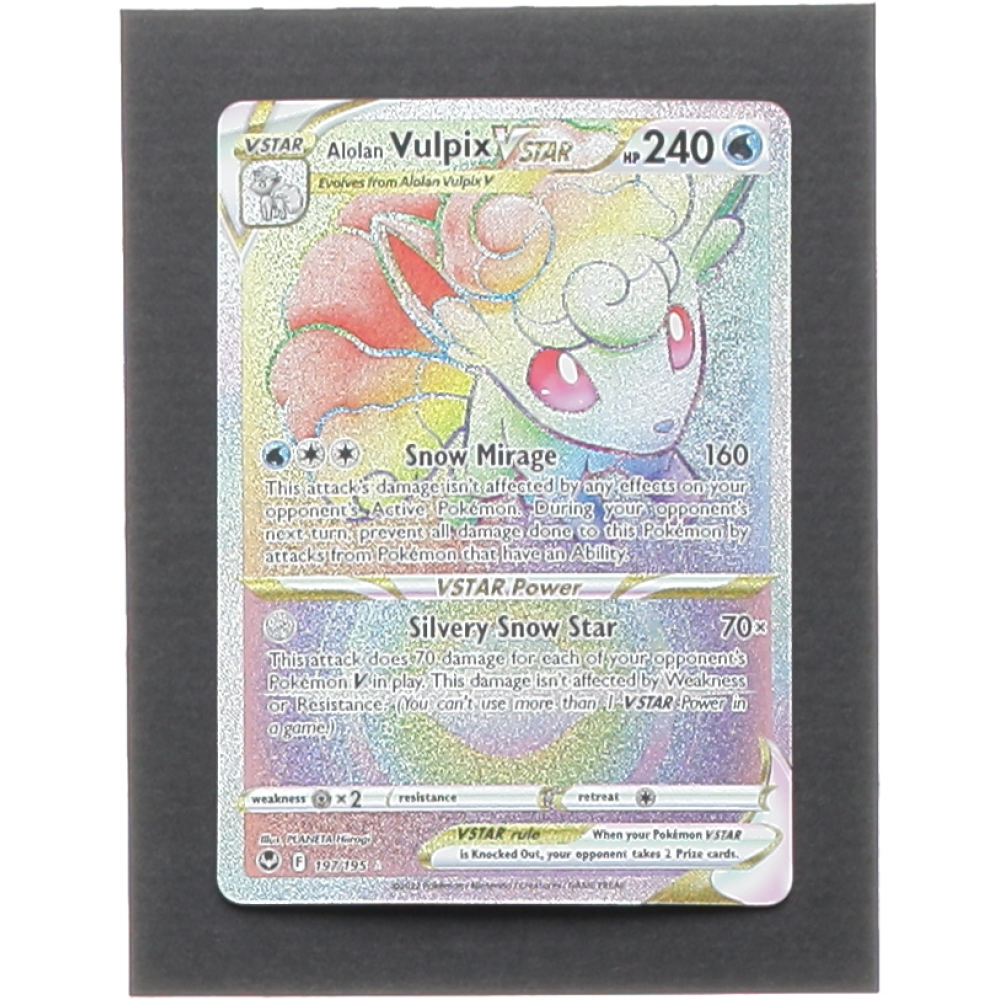 Alolan Vulpix VSTAR 2022 Pokemon Sword and Shield Silver Tempest #197 | Pristine Auction