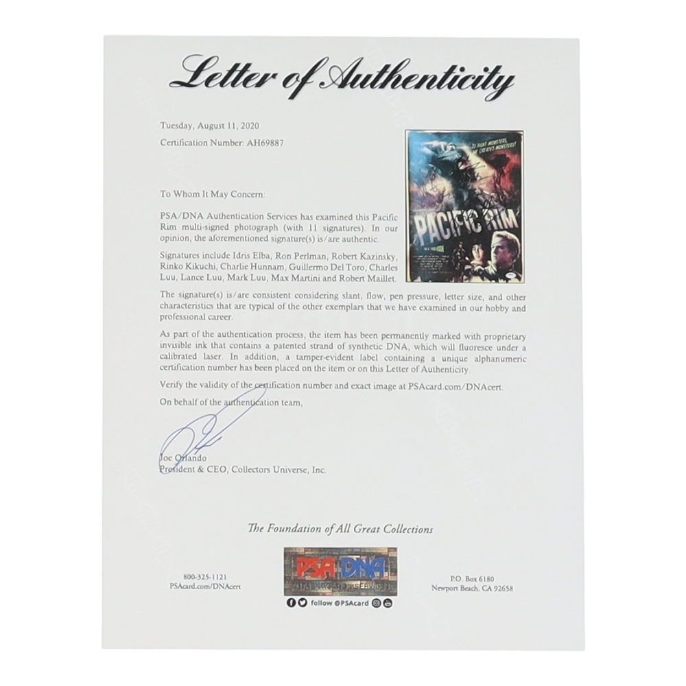 "Pacific Rim" 11x14 Photo Cast-Signed by (11) with Idris Elba, Ron ...