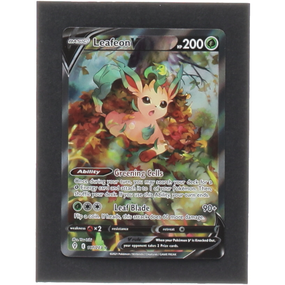 Leafeon V 2021 Pokemon Sword and Shield Evolving Skies #167 Alt Art UR ...