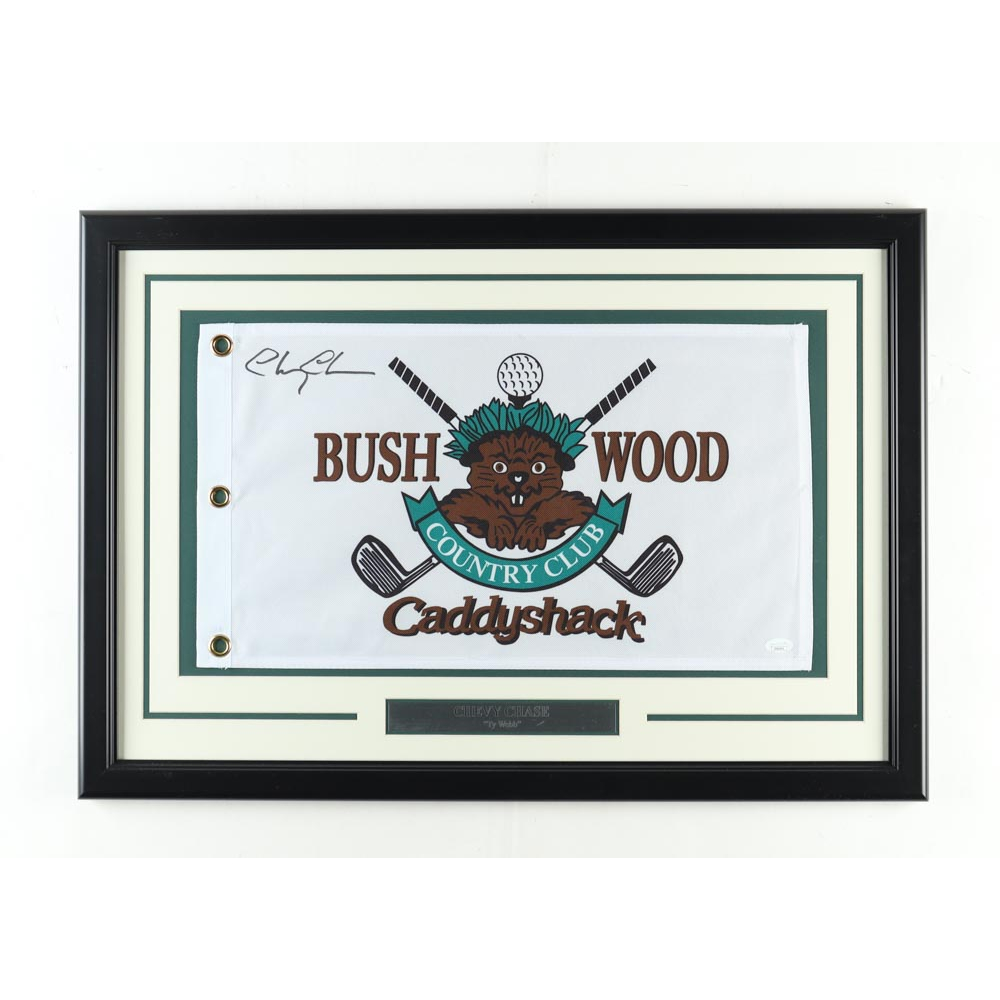 Chevy Chase Signed Custom Framed Bush Wood "Caddyshack" Golf Flag ...
