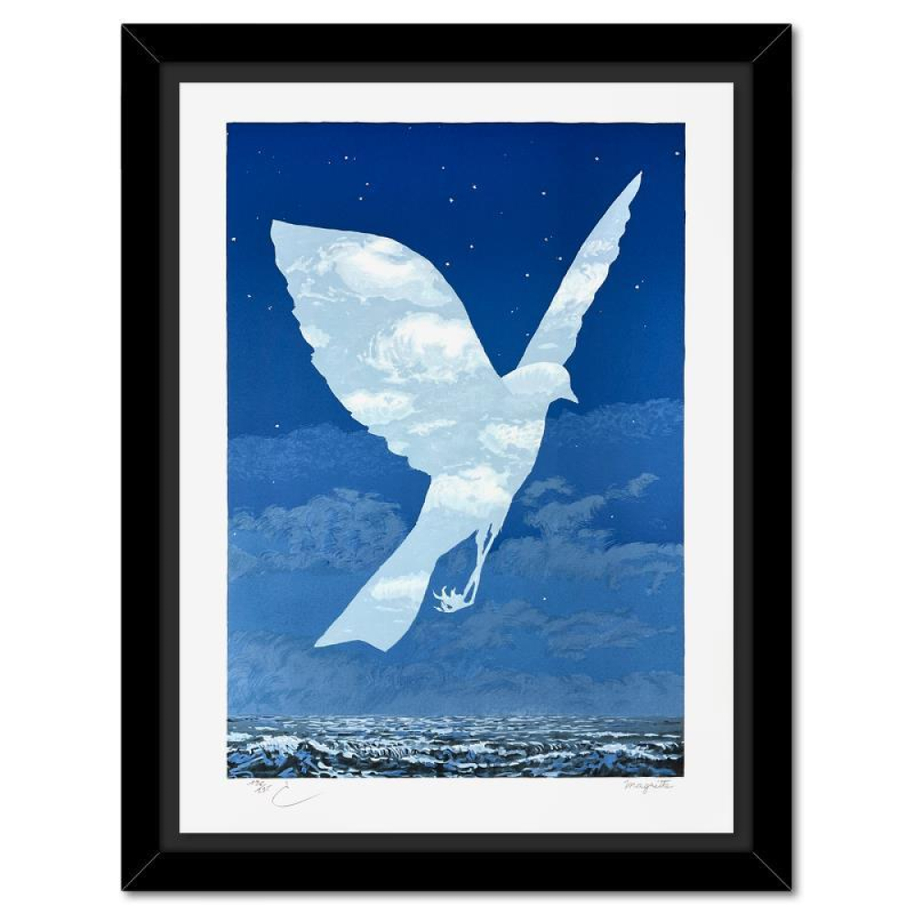 Rene Magritte "L'Entree en scene" LE 23x26 Custom Framed Lithograph ...