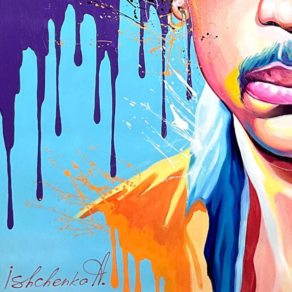 Alexander Ishchenko Signed "Prince" 36x36 Original Acrylic Painting on ...