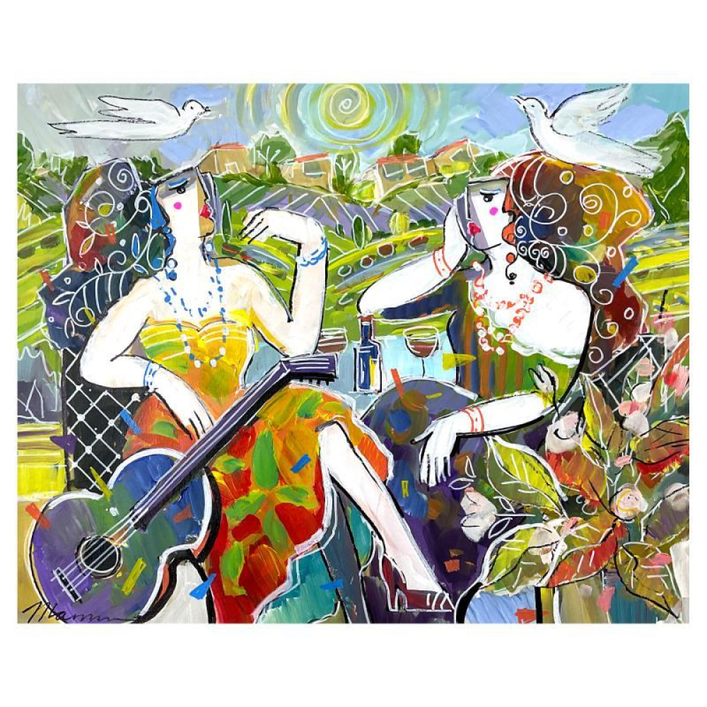 Isaac Maimon Signed "Untitled" 30x24 Original Acrylic Painting on ...