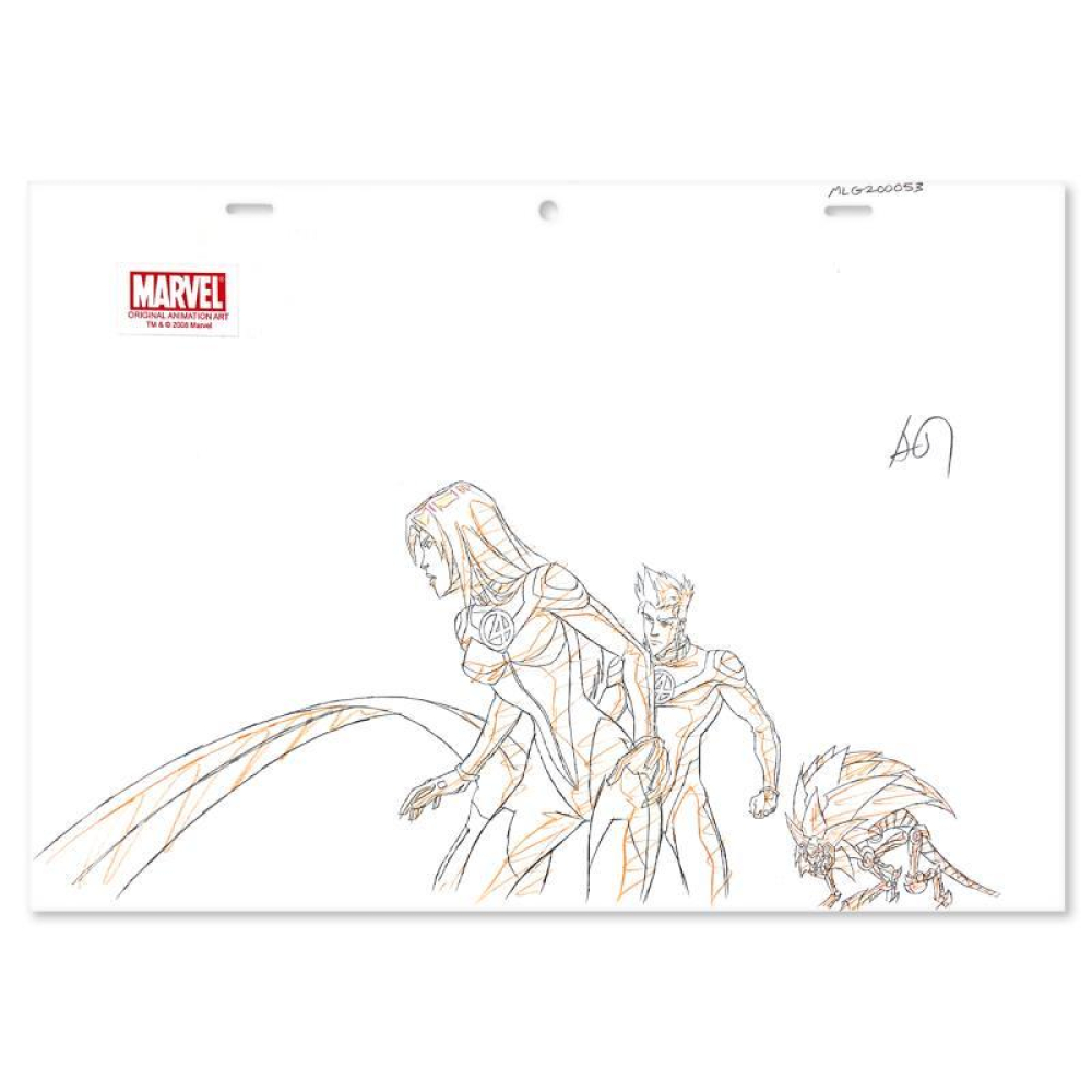 Marvel Comics "Fantastic-4" 14x10 Original Production Drawing on ...