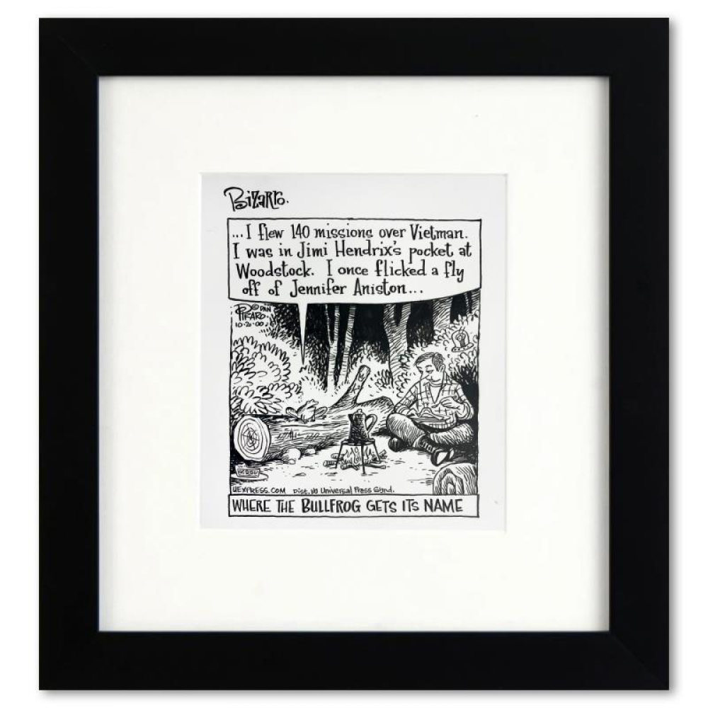 Bizarro "Bullfrog Name" 12x11 Custom Framed Original Pen & Ink Drawing ...