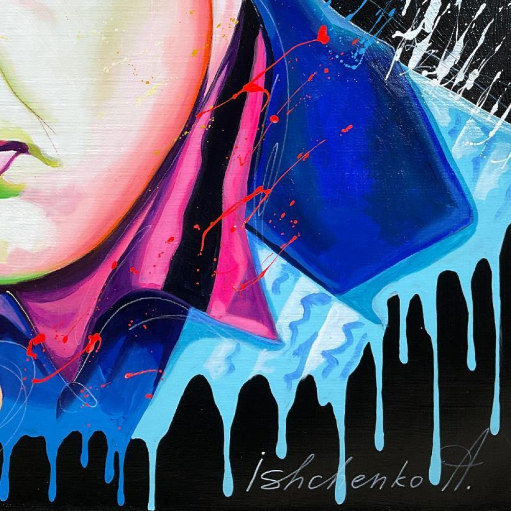 Alexander Ishchenko Signed "Elvis" 36x36 Original Acrylic Painting on ...