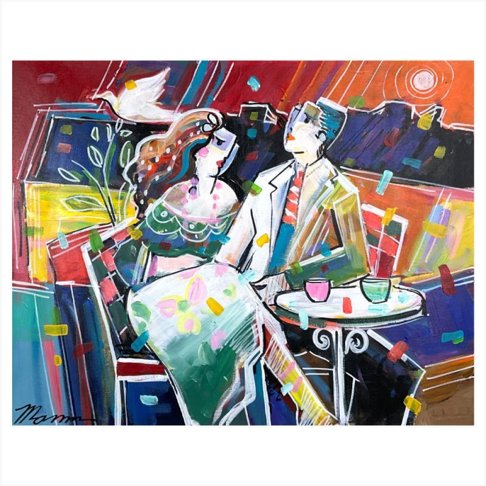 Isaac Maimon Signed "Untitled" 30x24 Original Acrylic Painting on ...