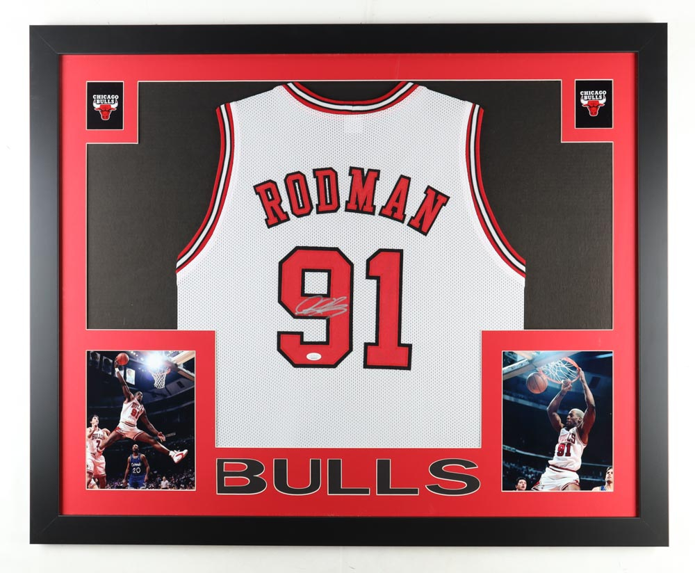 Dennis Rodman Signed Custom Framed Jersey Display (JSA) | Pristine Auction