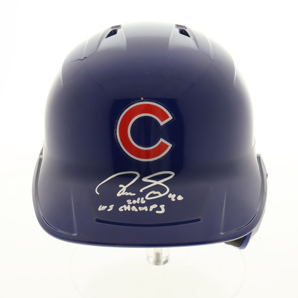 Pedro Strop Signed Cubs Full-Size Batting Helmet Inscribed "2016 WS ...