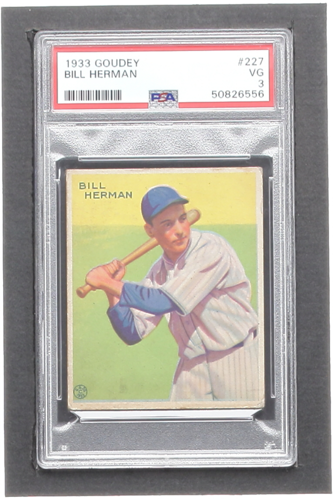 Bill Herman 1933 Goudey #227 RC (PSA 3) | Pristine Auction