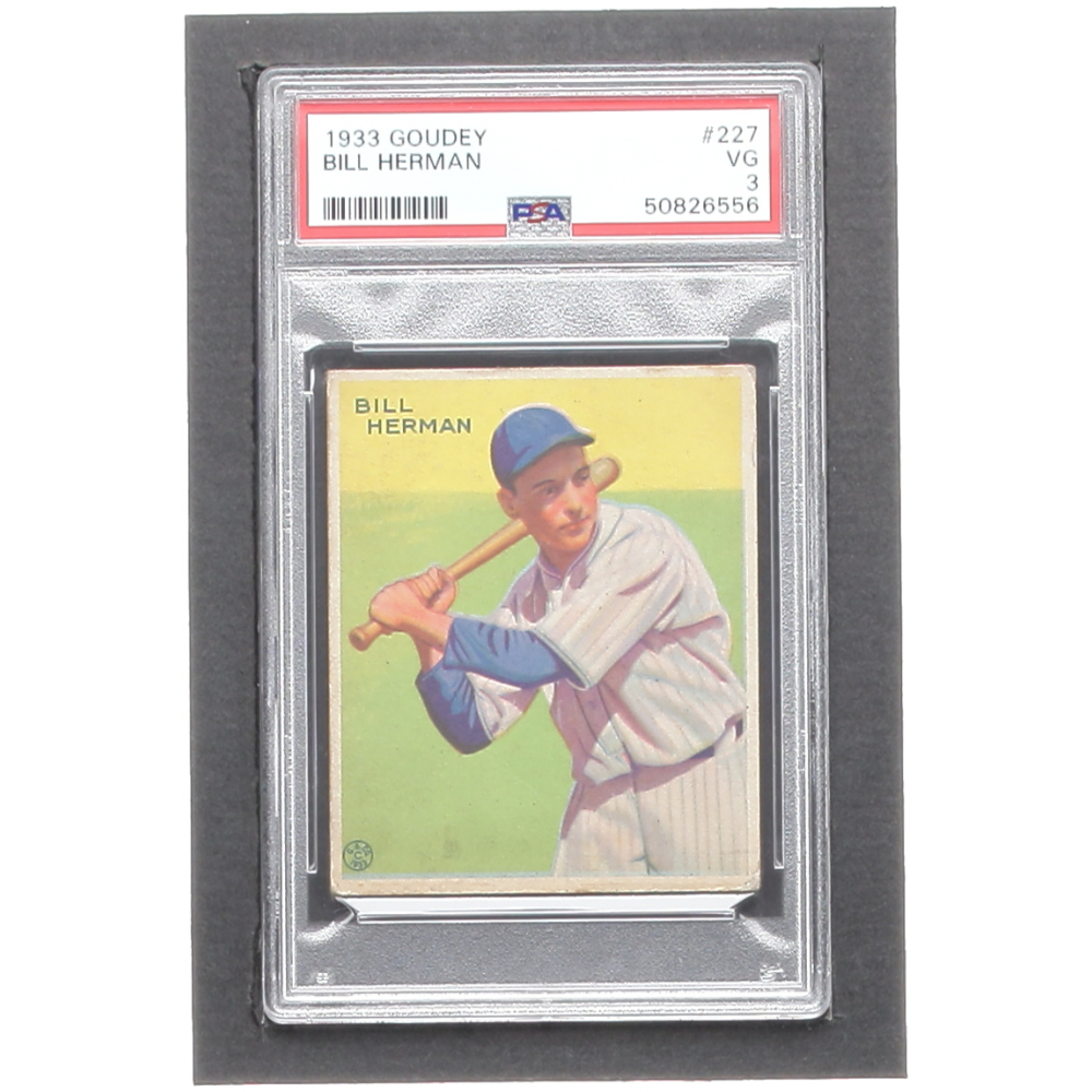 Bill Herman 1933 Goudey #227 RC (PSA 3) | Pristine Auction